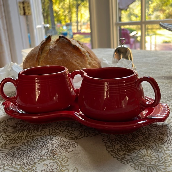 Fiestaware | Dining | Fiestaware Sugar And Cream Tray Set | Poshmark